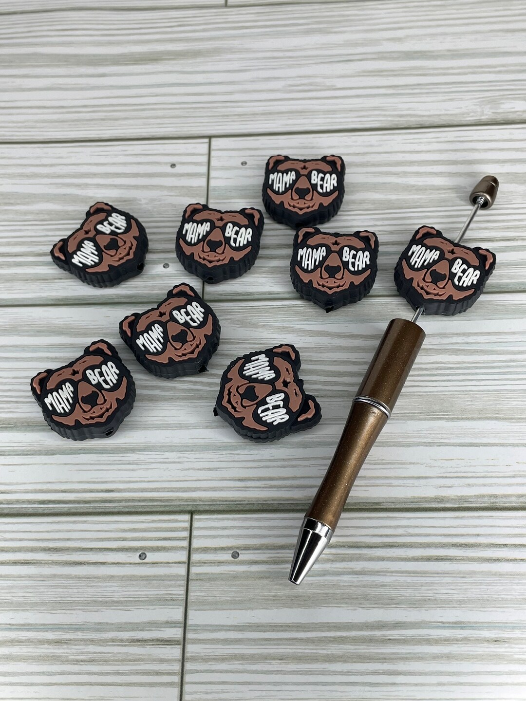 Mama Bear Focal Beads/ Focal Beads for DIY/ /diy Pens/ Beads for Pens ...