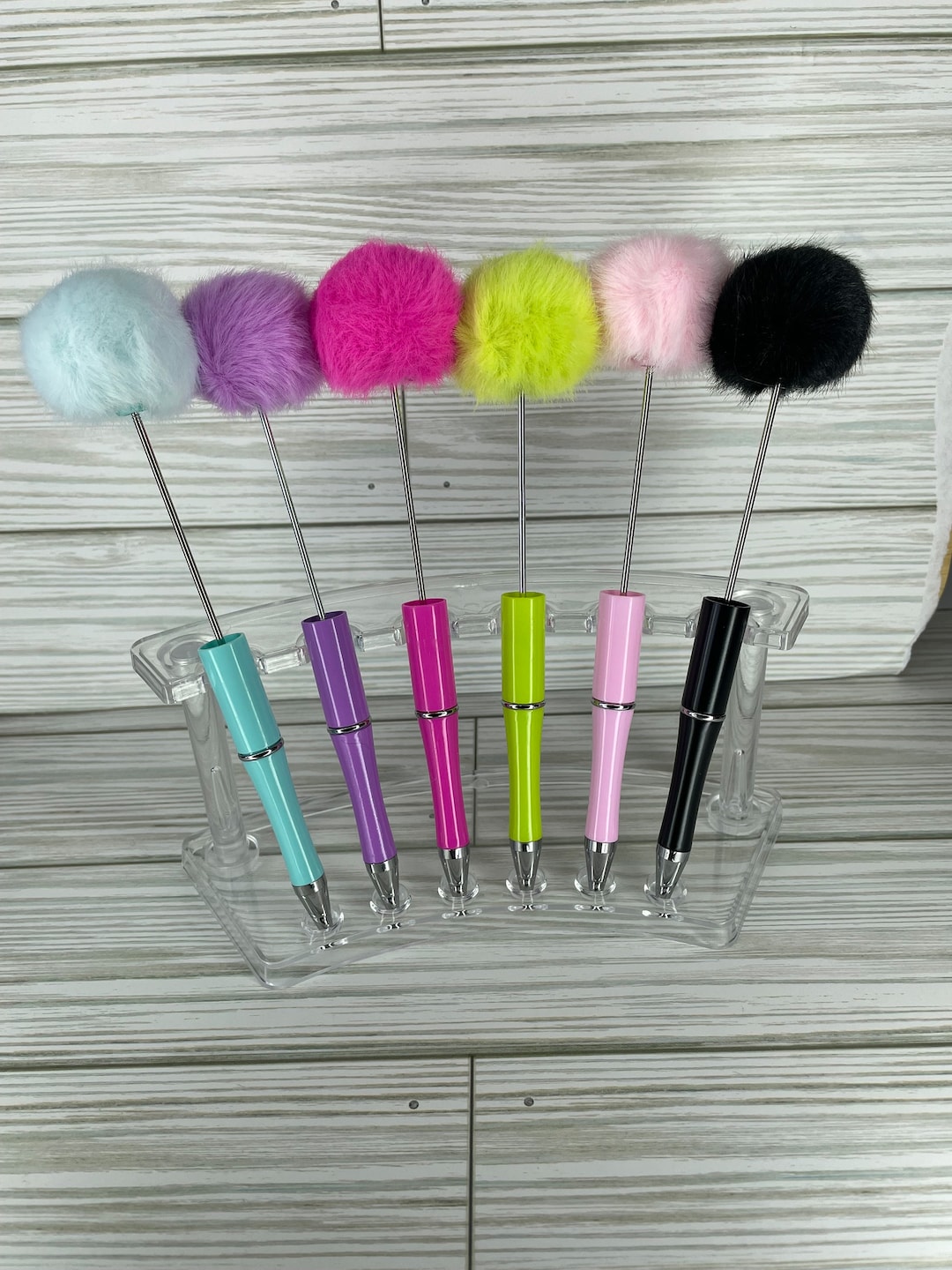 Fuzzy Ball Beadable Pen/ /DIY Pens/ Fur Pens/pens / Baby Blue/ - Etsy