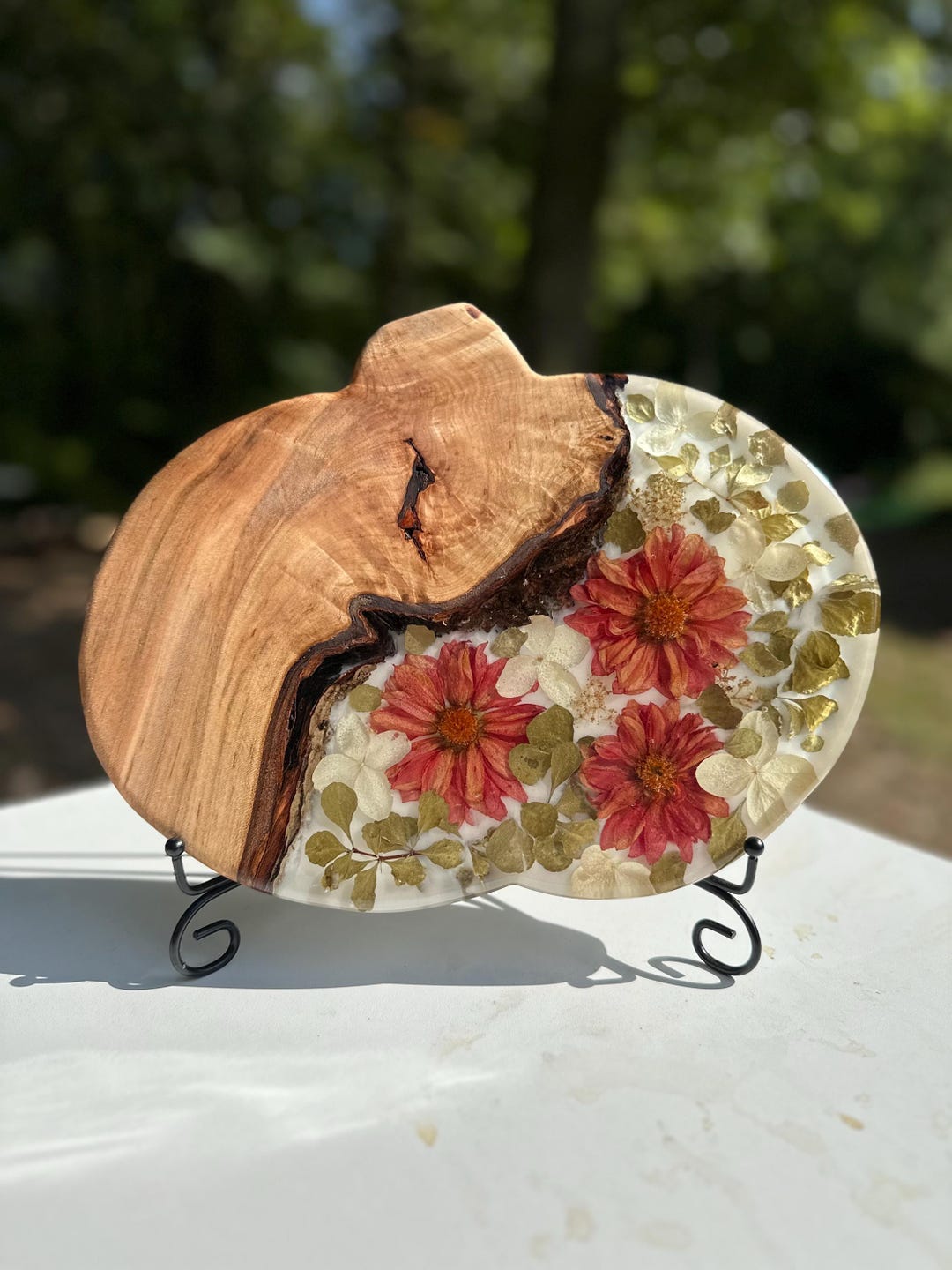 Pumpkin Decoration, Pumpkin Trivet, Pumpkin, Floral Pumpkin Decor ...