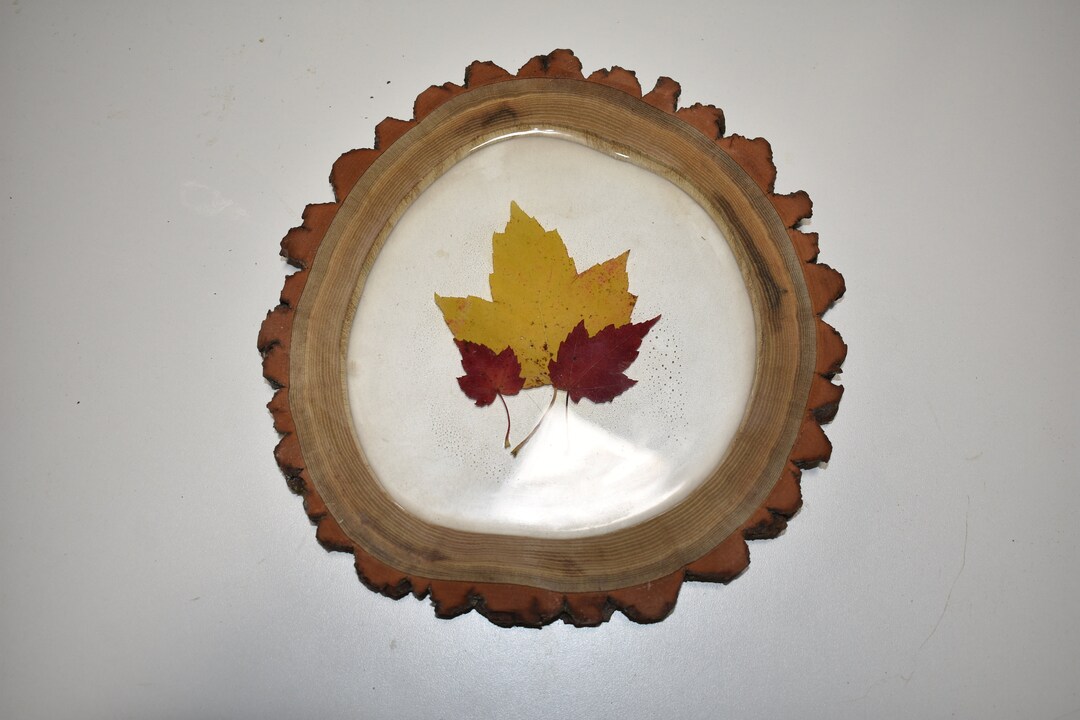Wood Epoxy Trivet With Leaf - Etsy