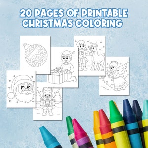 20 Christmas Coloring Pages, Christmas Printable, Christmas Games ...