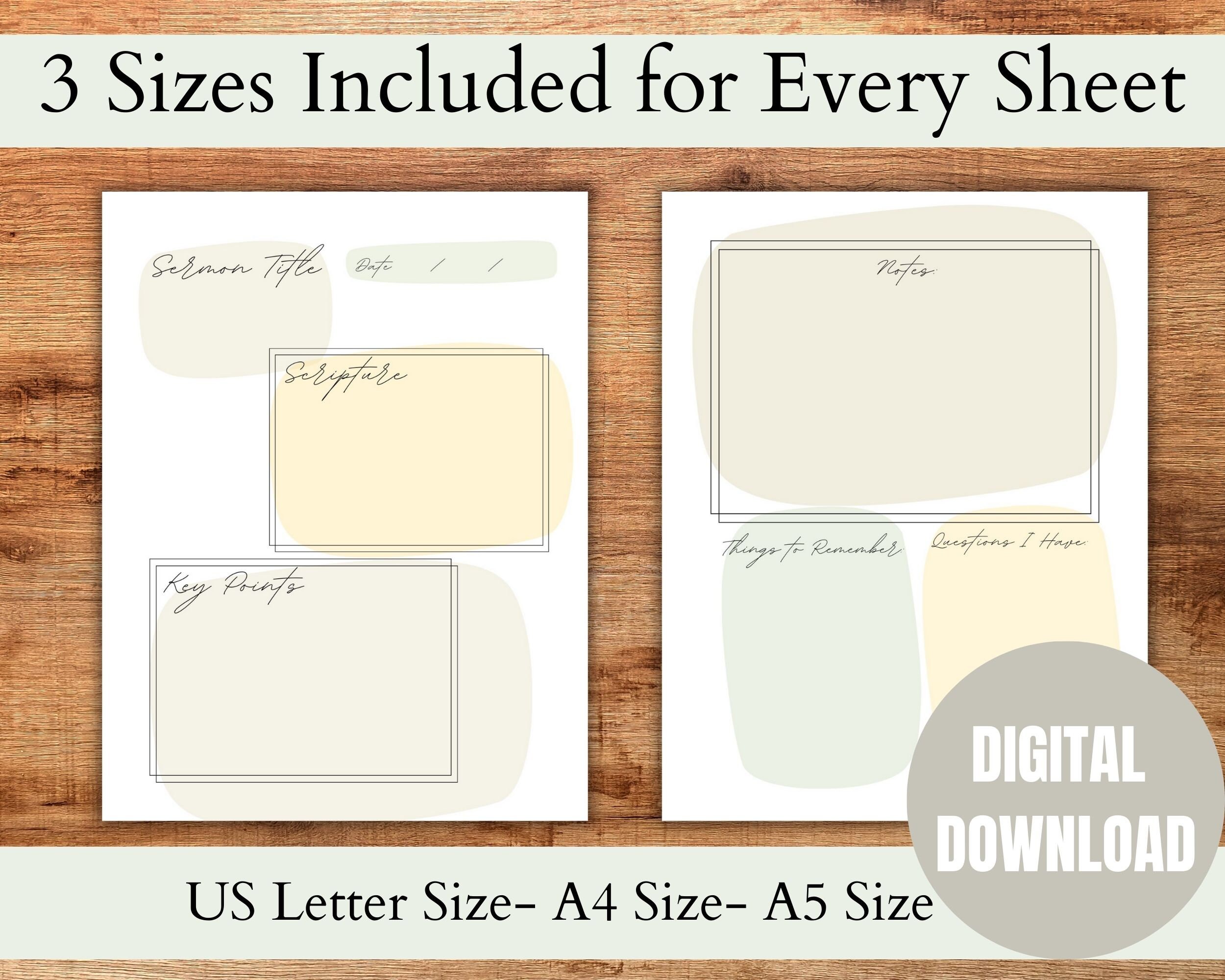 Printable Church Notes|| Sermon Notes and Prayer Requests Printable ...
