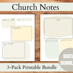Printable Church Notes|| Sermon Notes and Prayer Requests Printable ...