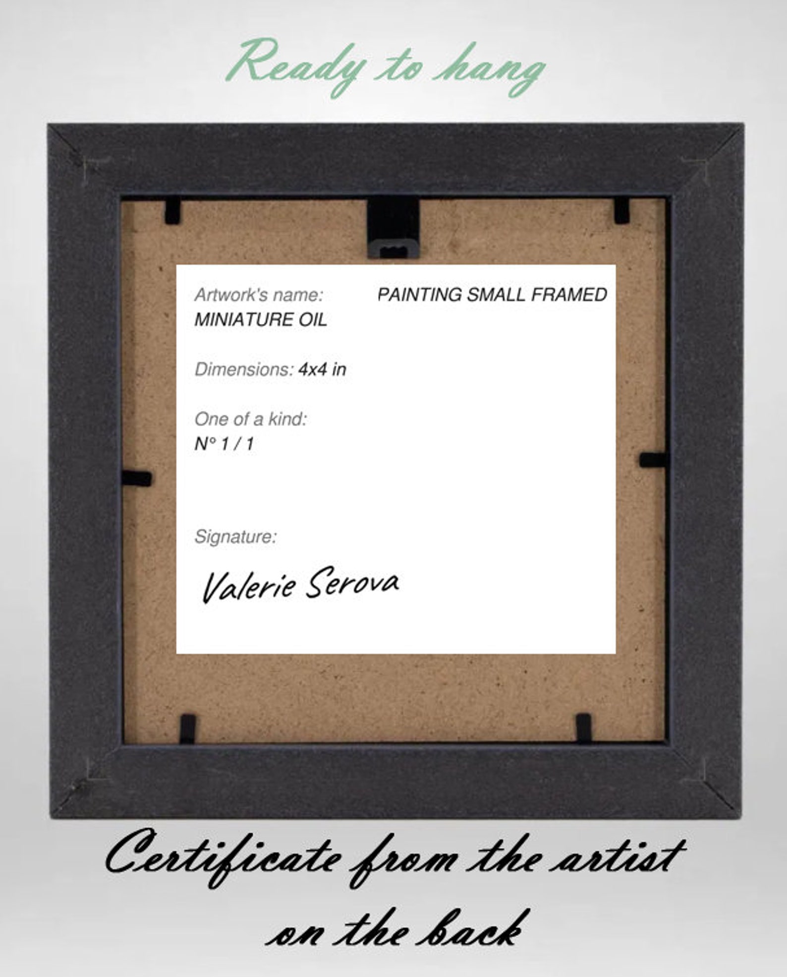 Framed Rabbit Oil Painting Original Flowers Small Bunny Landscape Gift ...