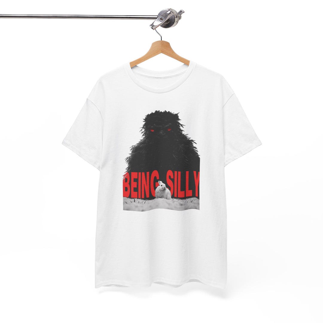 Funny Shirt, Being Silly Tshirt, Bunny and Monster Meme T Shirt, Y2K ...