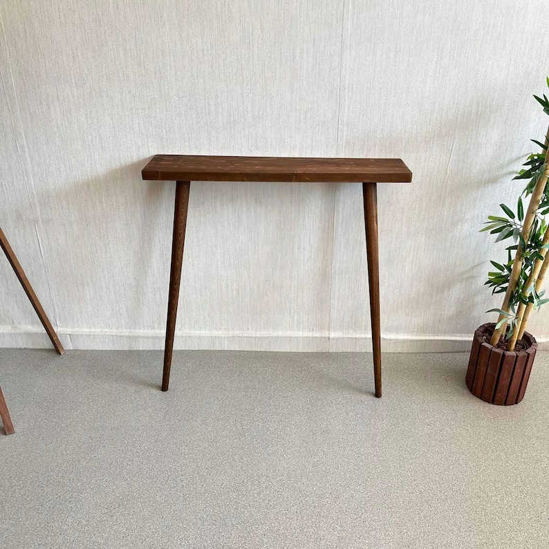 Solid Wood Narrow Console Table, Entryway Hallway Stand - Etsy