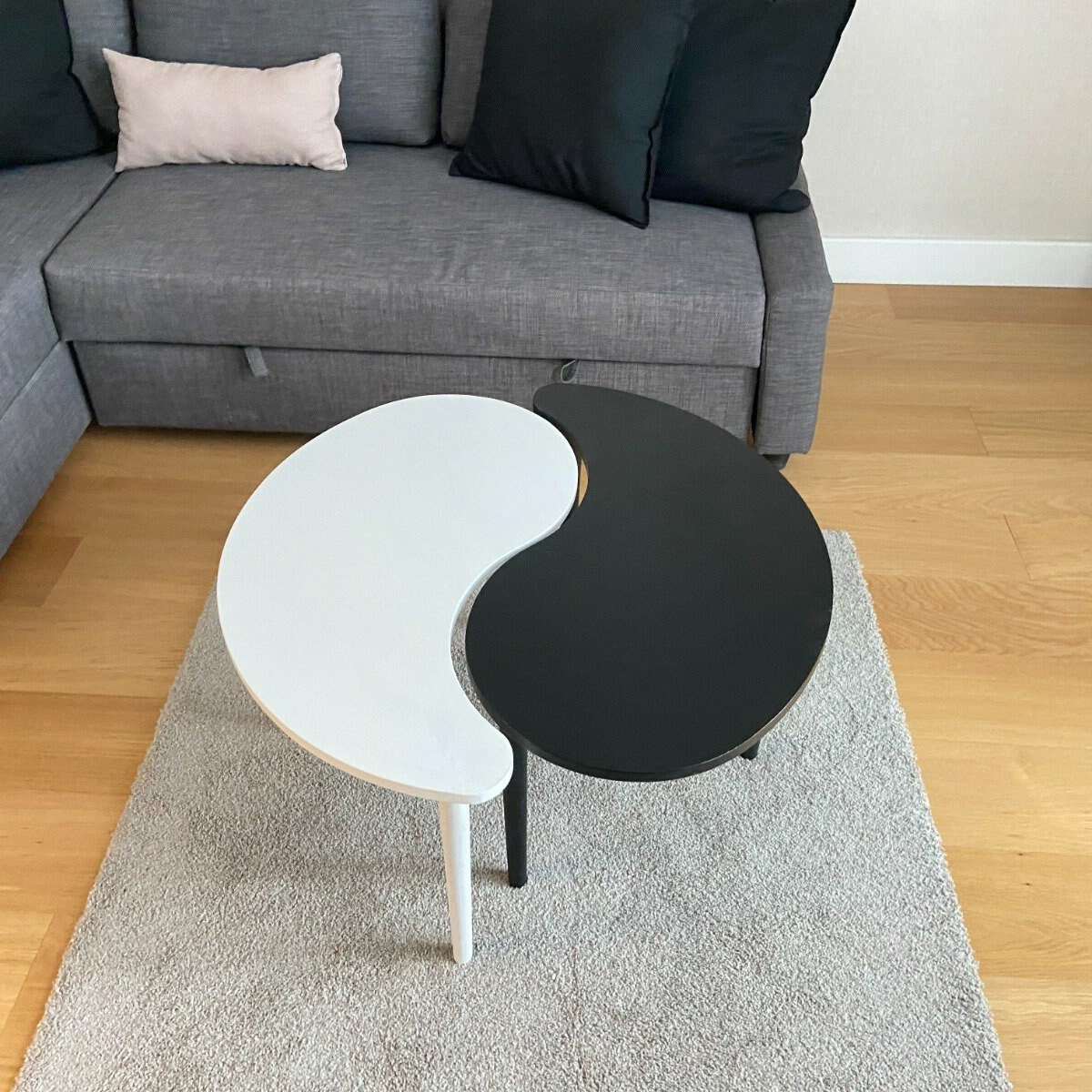 Wood Modern Coffee Table,ying Yang Table,tea Table, Comma Table, Double ...