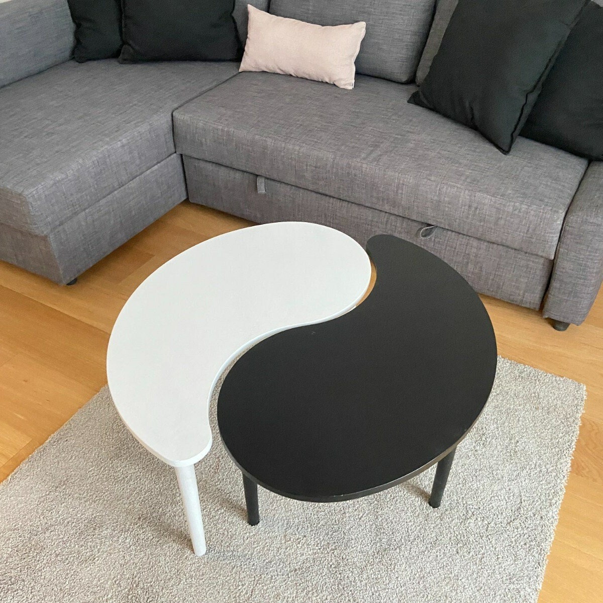 Wood Modern Coffee Table,ying Yang Table,tea Table, Comma Table, Double ...
