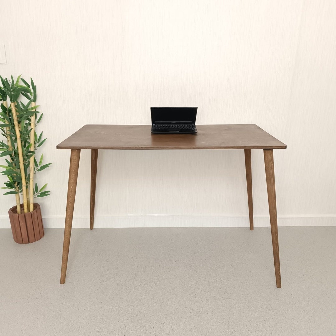 Walnut Wood Office Desk, Birch Plywood Table, Small Writing Desk - Etsy