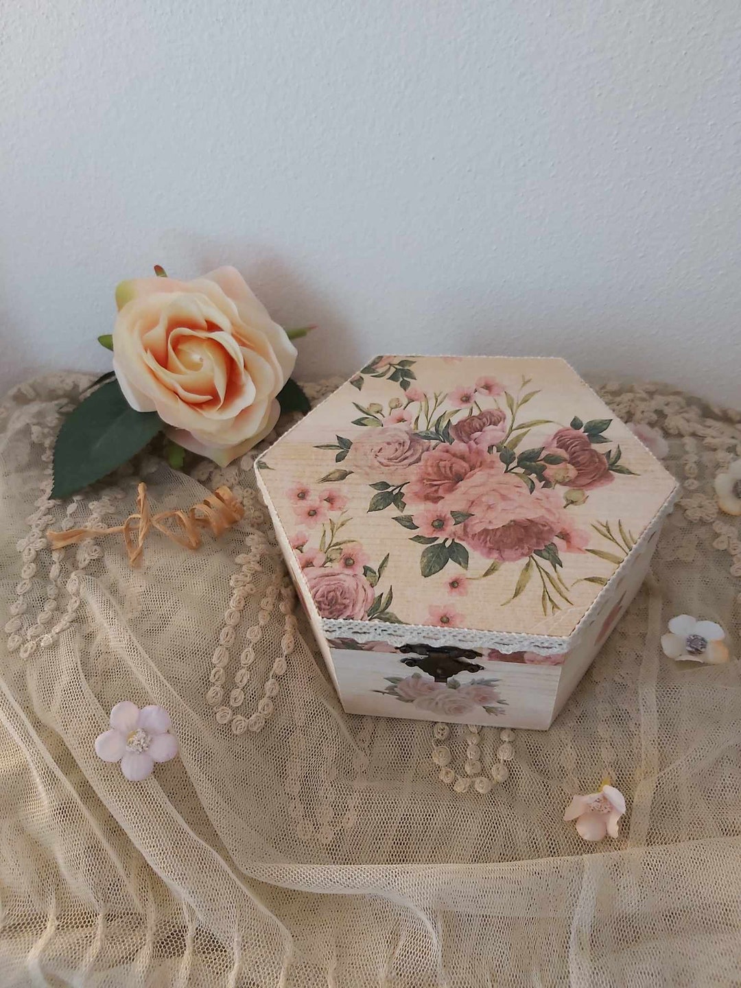 Decorated Wooden Box - Etsy