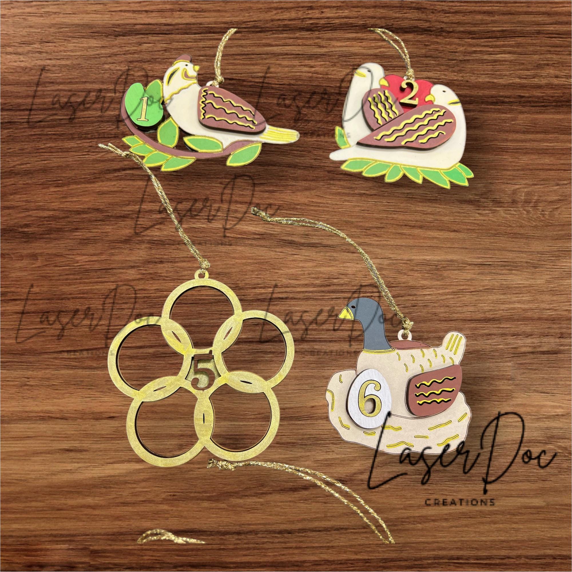 12 Days of Christmas Ornaments - Etsy