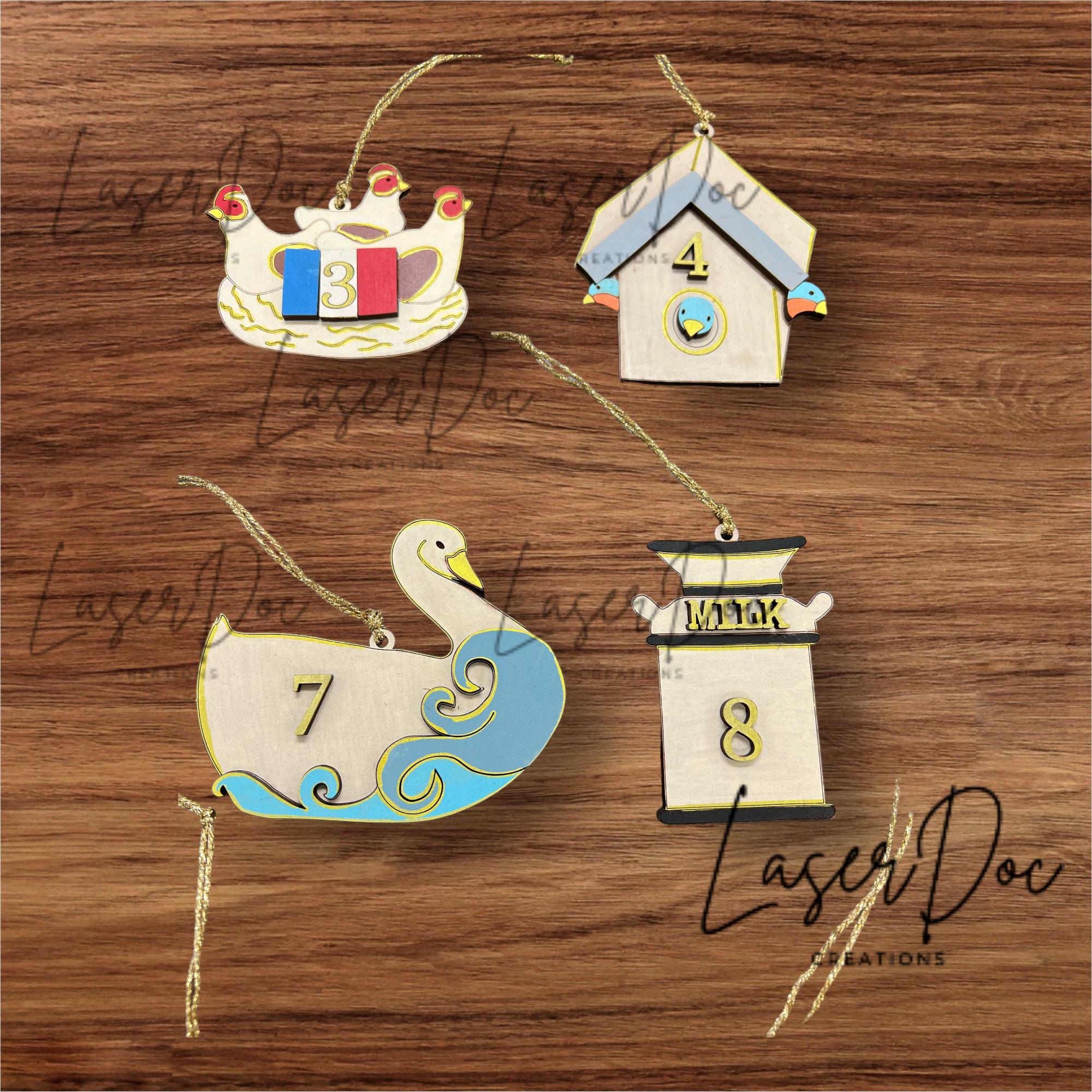 12 Days of Christmas Ornaments - Etsy