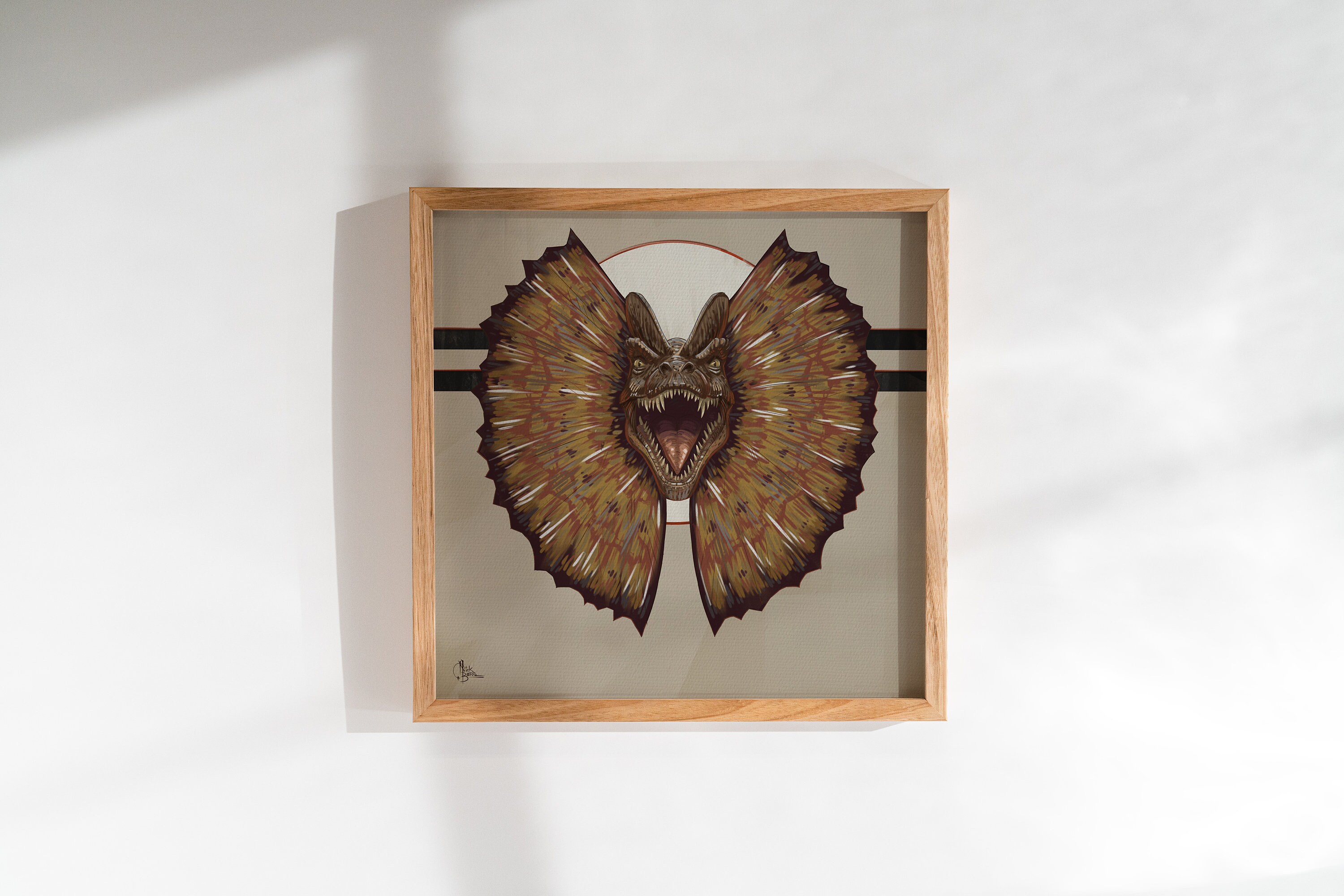 Dilophosaurus Print - Spitter Poster - Dinosaur Wall Art - Dinosaur ...