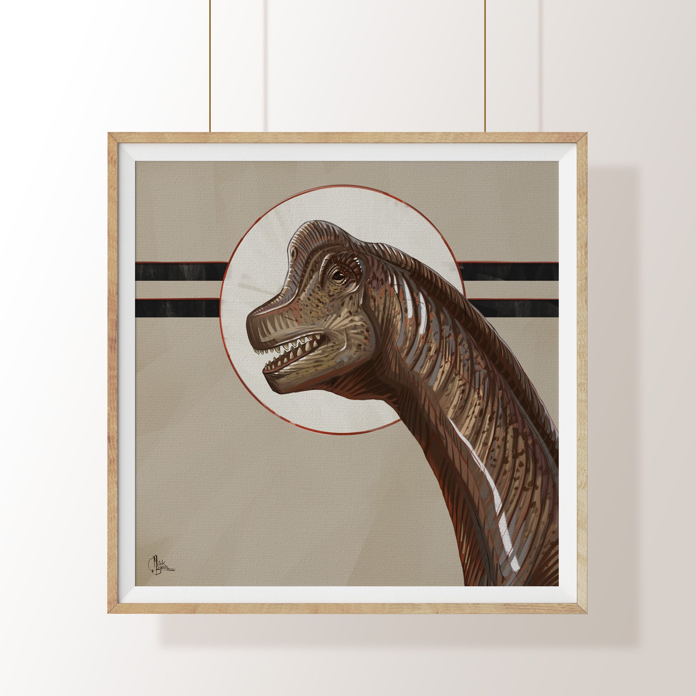 Brachiosaurus Print Diplodocus Poster Dinosaur Wall Art Dinosaur ...