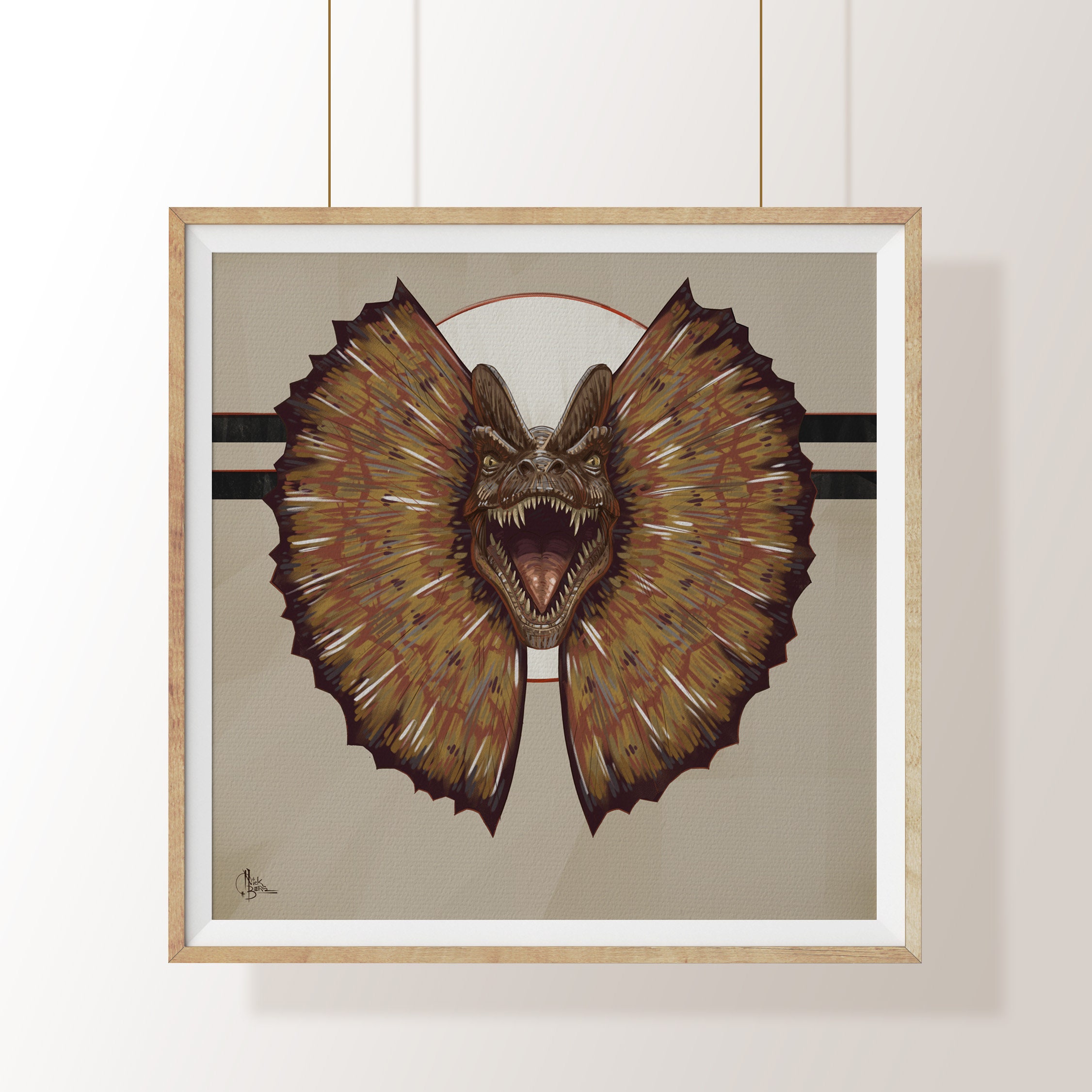 Dilophosaurus Print - Spitter Poster - Dinosaur Wall Art - Dinosaur ...