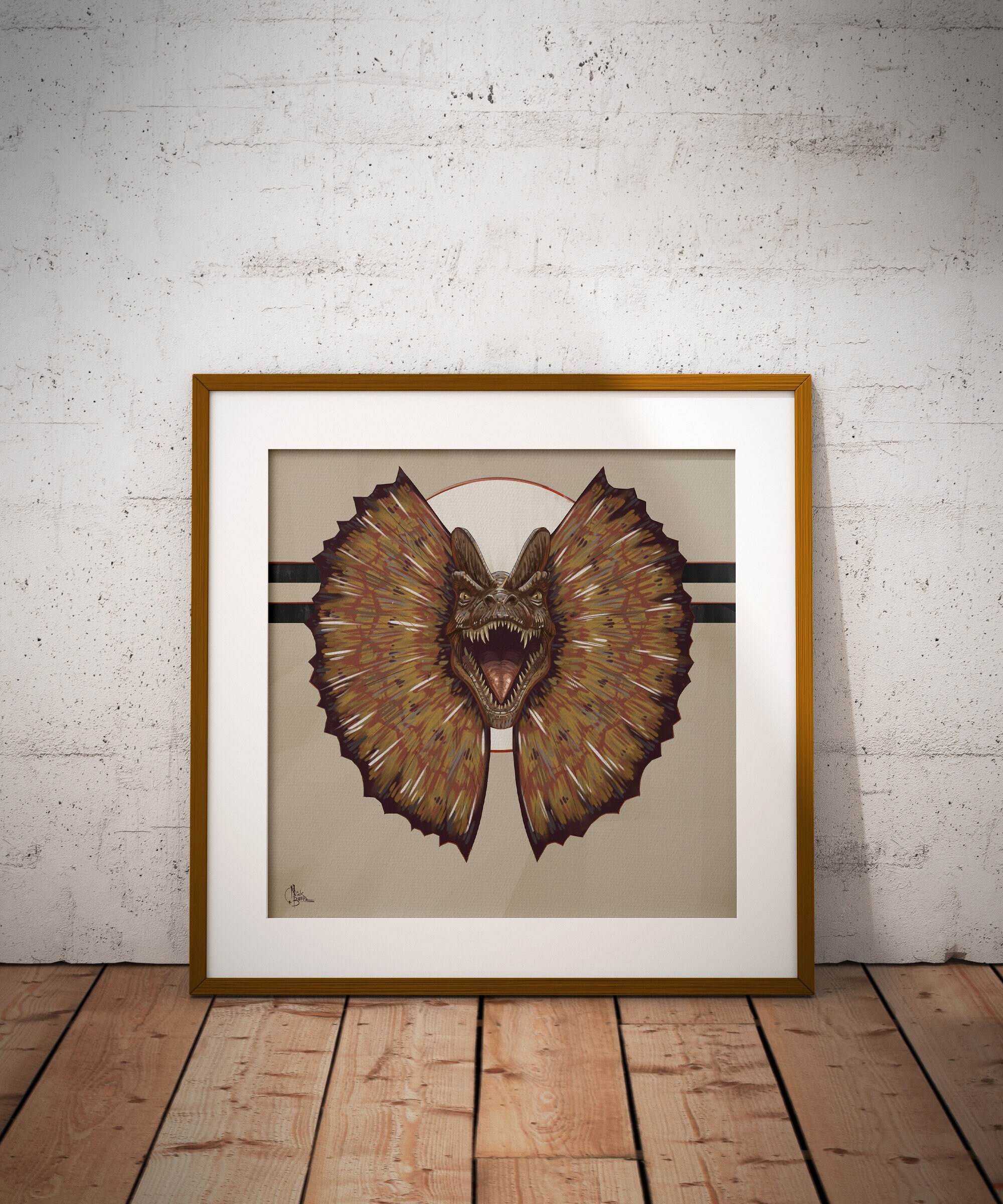 Dilophosaurus Print - Spitter Poster - Dinosaur Wall Art - Dinosaur ...