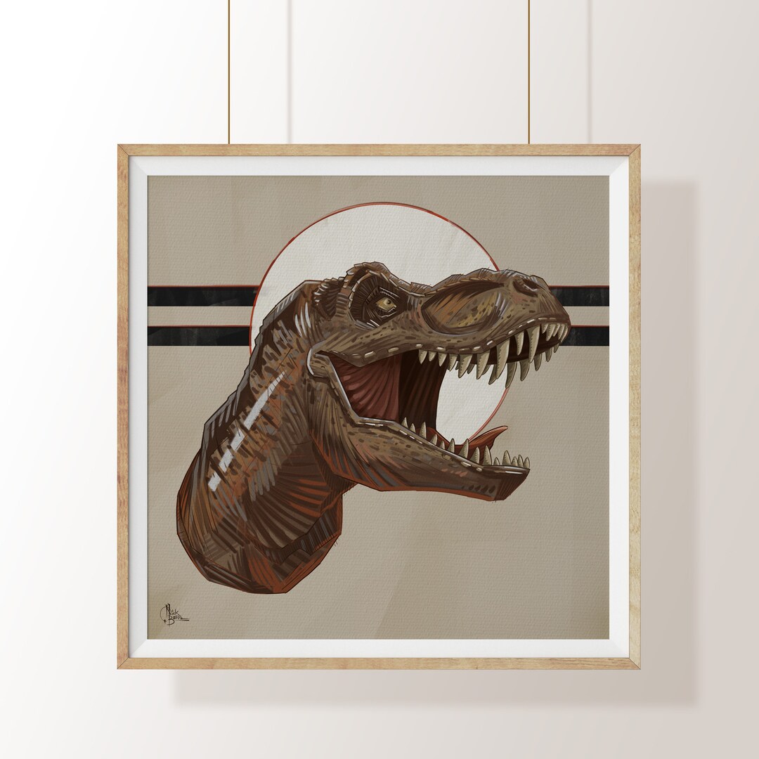 Tyrannosaurus Rex Print - T Rex Poster - Dinosaur Wall Art - Dinosaur ...