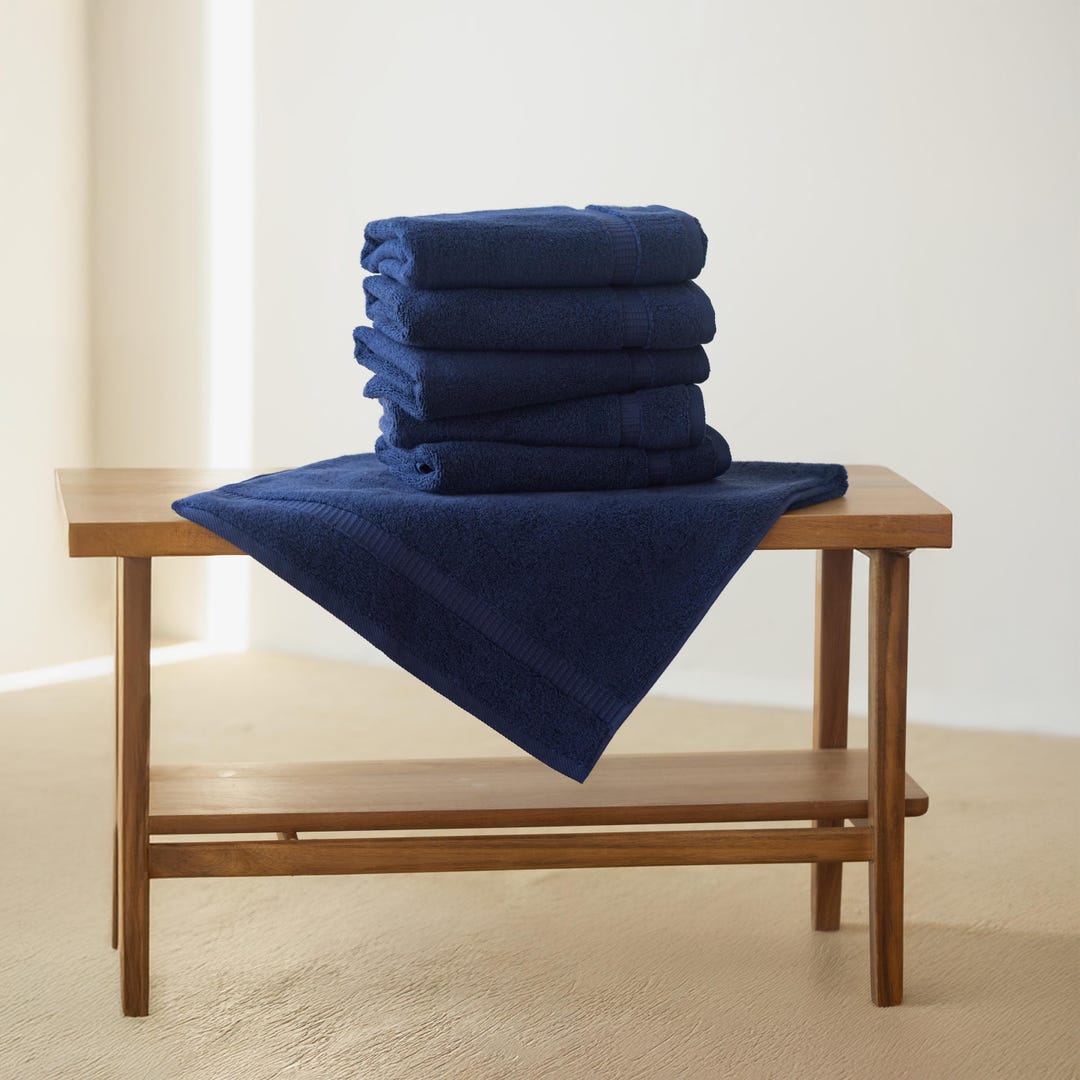 SALBAKOS - Premium 6 Piece Hand Towels Set, 100% Turkish Cotton, Quick ...