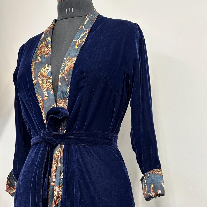 Velvet Silk Duster Coat - Etsy UK