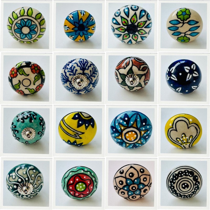 Hand Painted Porcelain Knob - Etsy