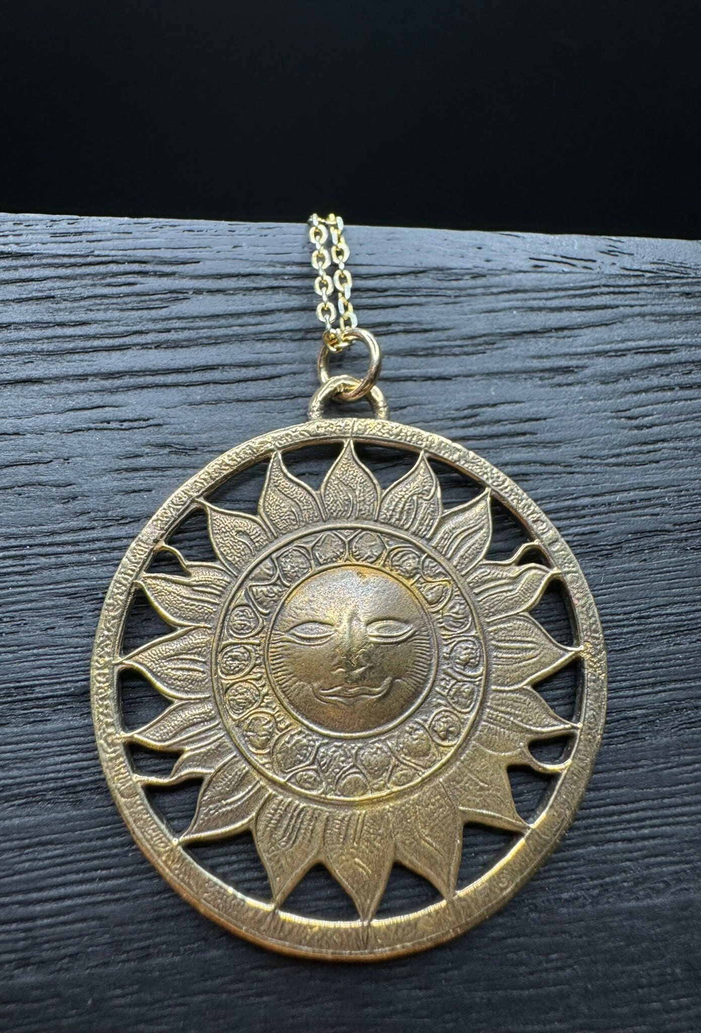 Bronze Sun Pendant - Symbol of Radiance and Renewal - Etsy