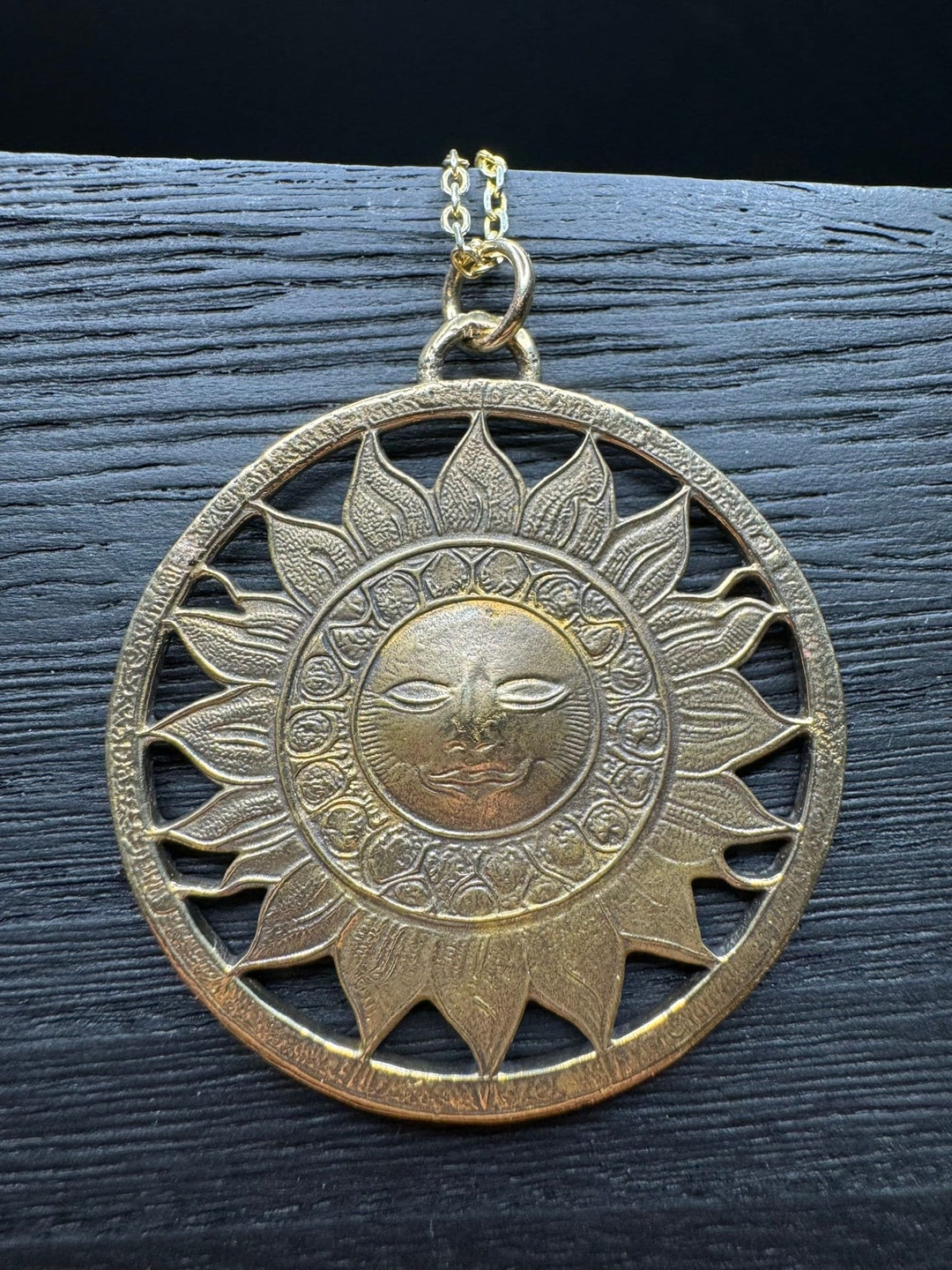 Bronze Sun Pendant - Symbol of Radiance and Renewal - Etsy