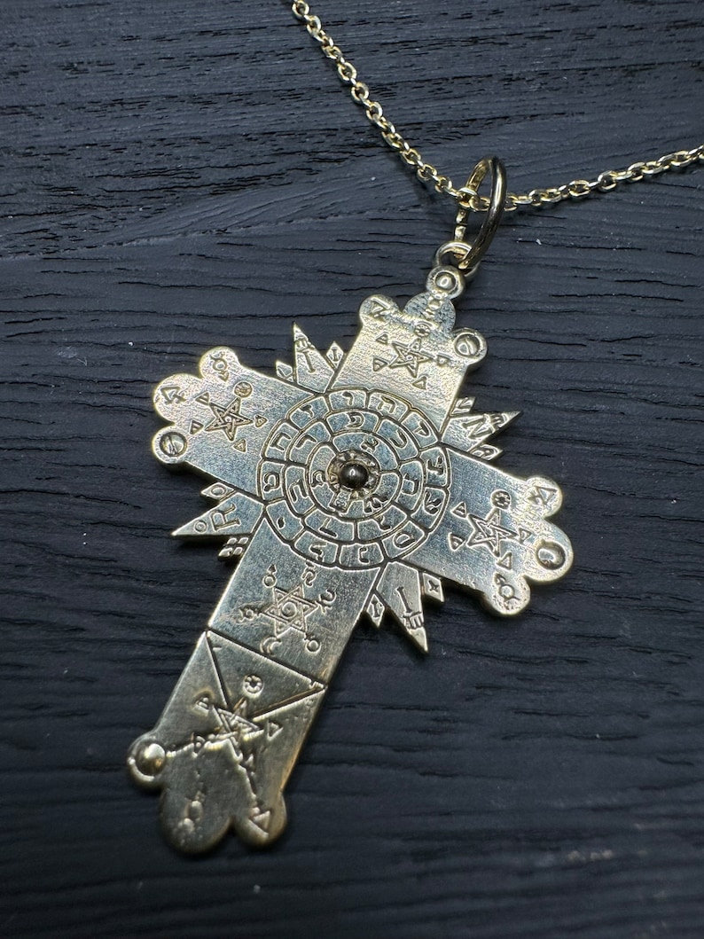 Rosy Cross Pendant in Bronze - Hermetic Order of the Golden Dawn ...
