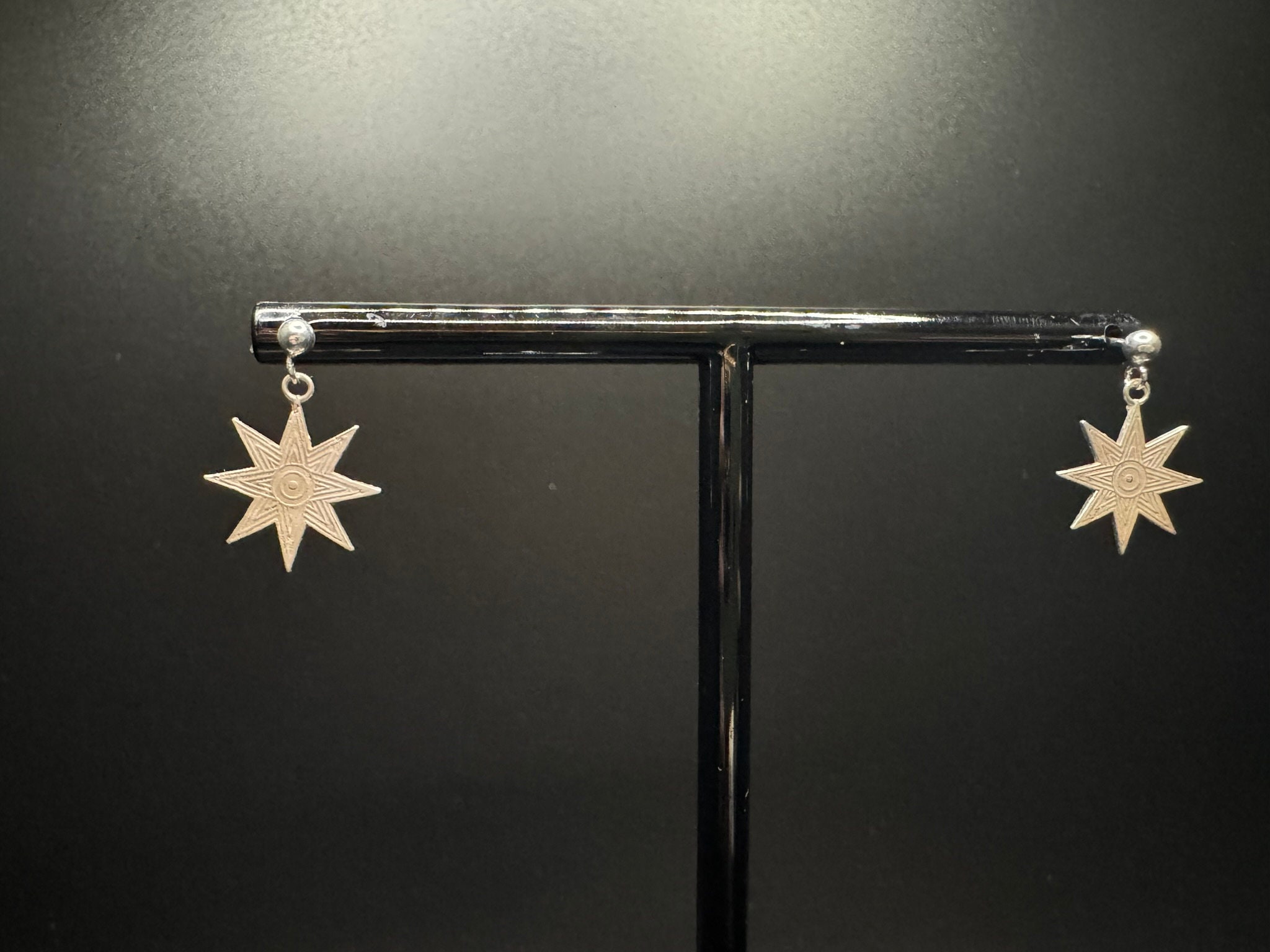 Star of Ishtar Loop-stud Earrings - Sterling Silver - Etsy