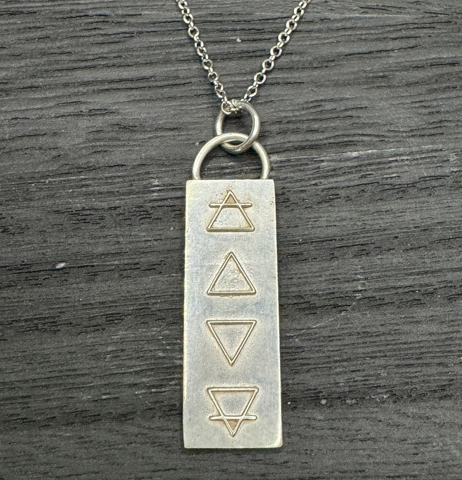 Elemental Plaque (air, Fire, Water, and Earth) - Sterling Silver - Etsy