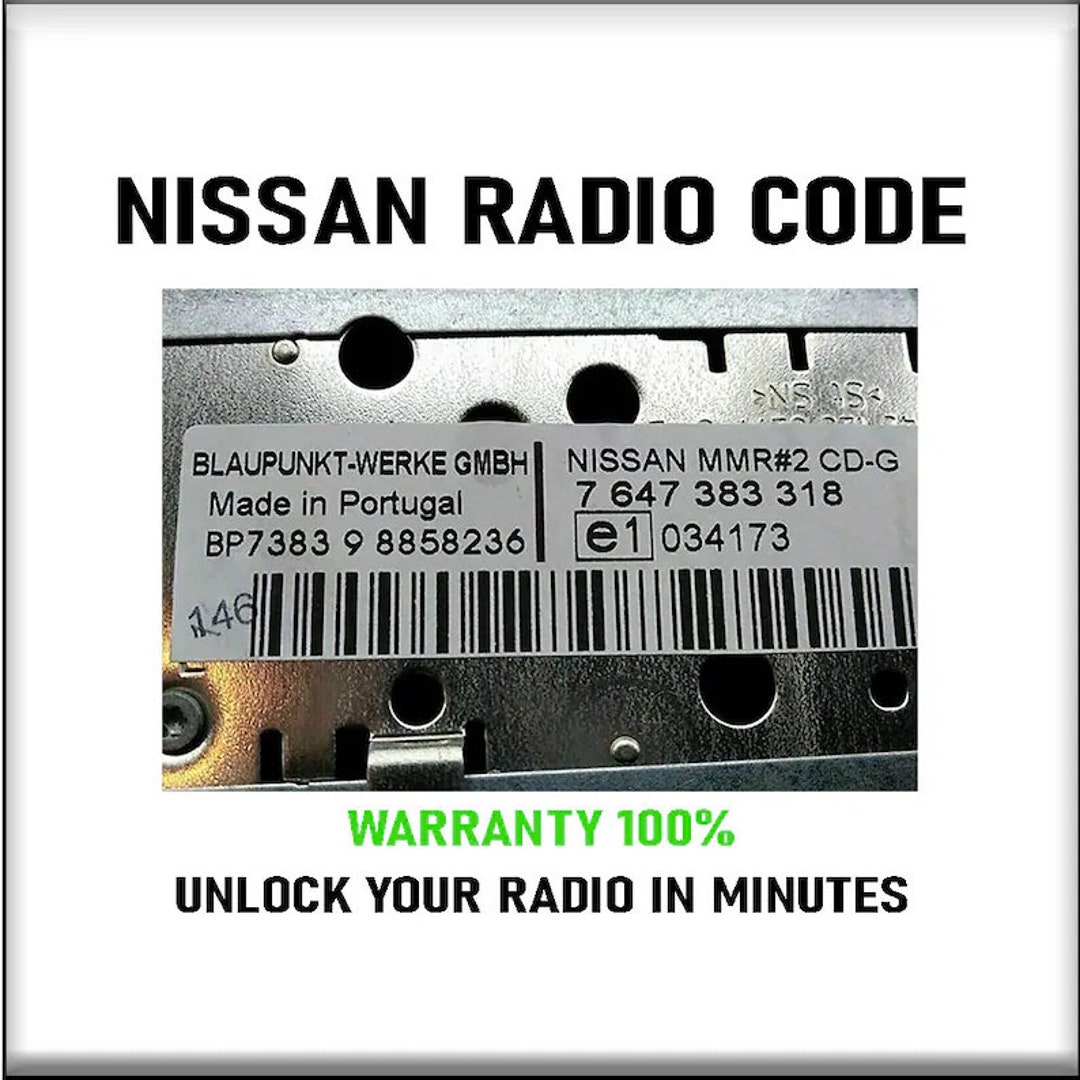 Nissan Radio Code Unlock - Etsy