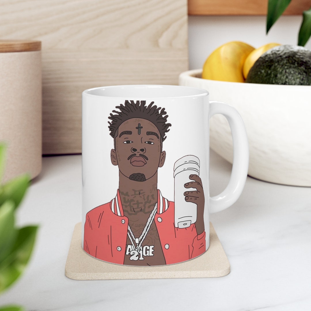 21 Savage Cartoon Original Design Ceramic Mug 11oz - Etsy