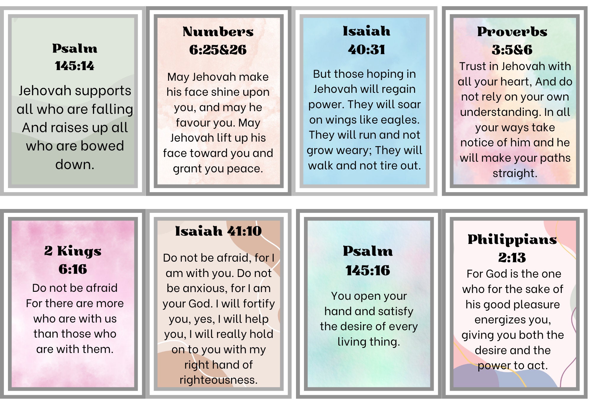 JW Scripture Cards. Bible Cards. Bible Study Aid. Bible Scrapbooking ...