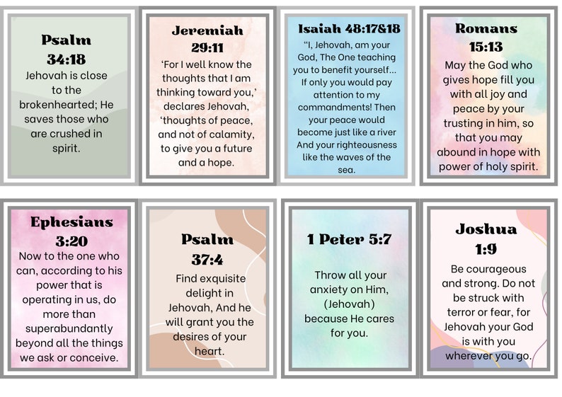 JW Scripture Cards. Bible Cards. Bible Study Aid. Bible Scrapbooking ...