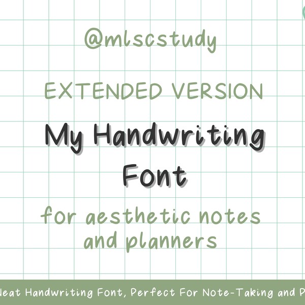 Neat Handwritten Font Digital Planning Notes Handwriting Fonts Cute ...