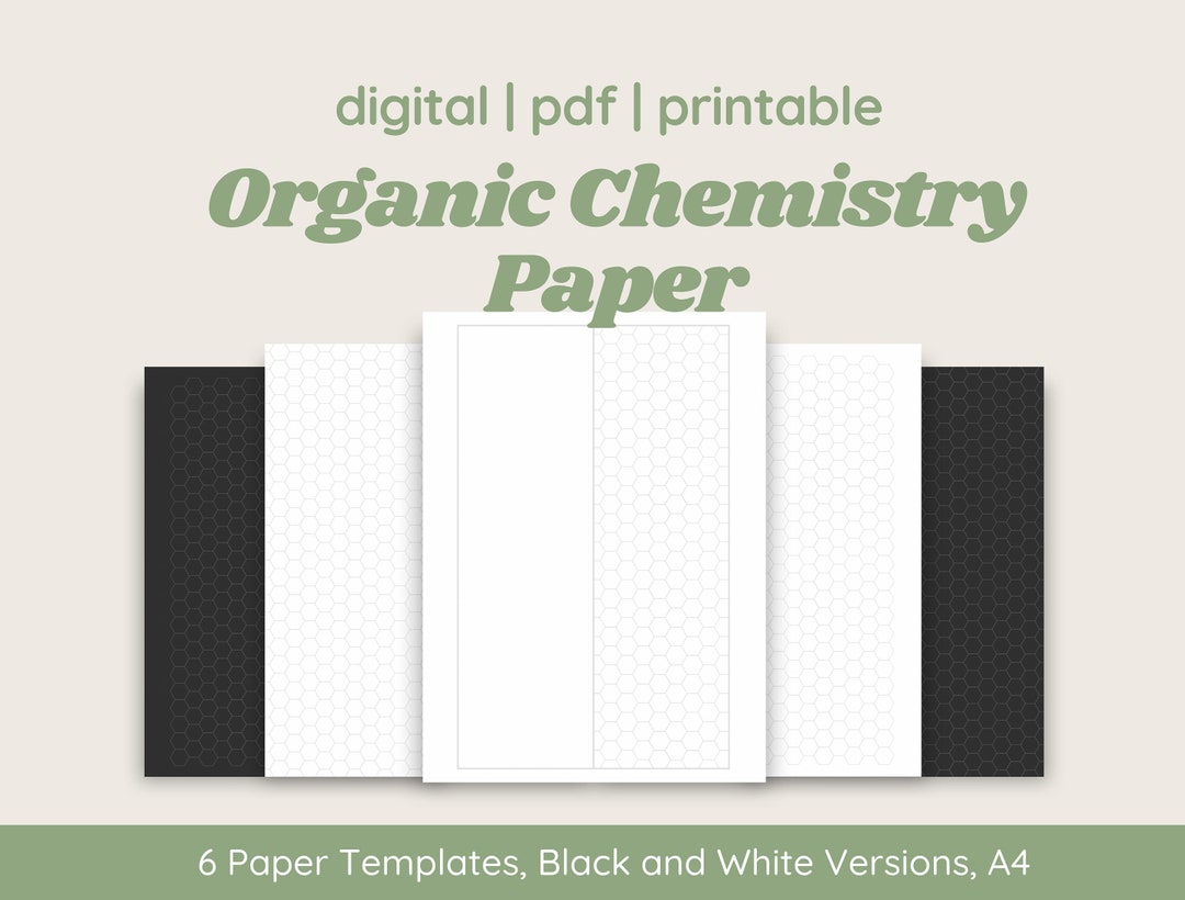 Hexagonal Paper Template | Goodnotes Template | A4 | Organic Chemistry ...