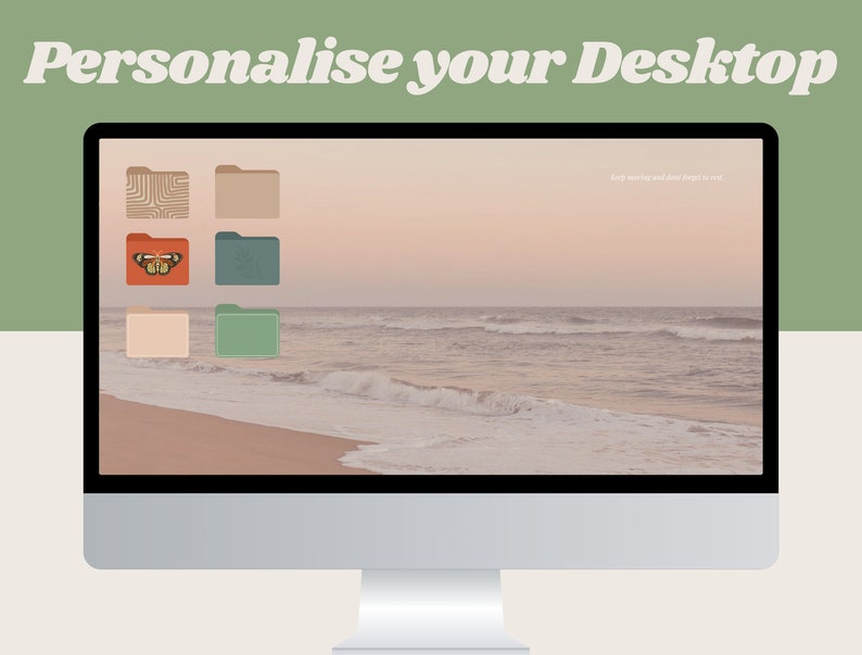 12 Desktop Folder Icons | Earthy Colour Pack | Personalise Your Desktop ...