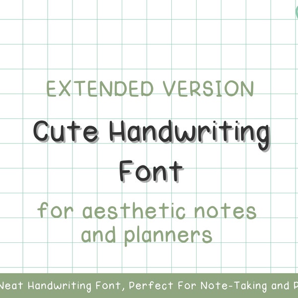 Taking Note Font Neat Handwritten Font Student Note Font, Cute - Etsy