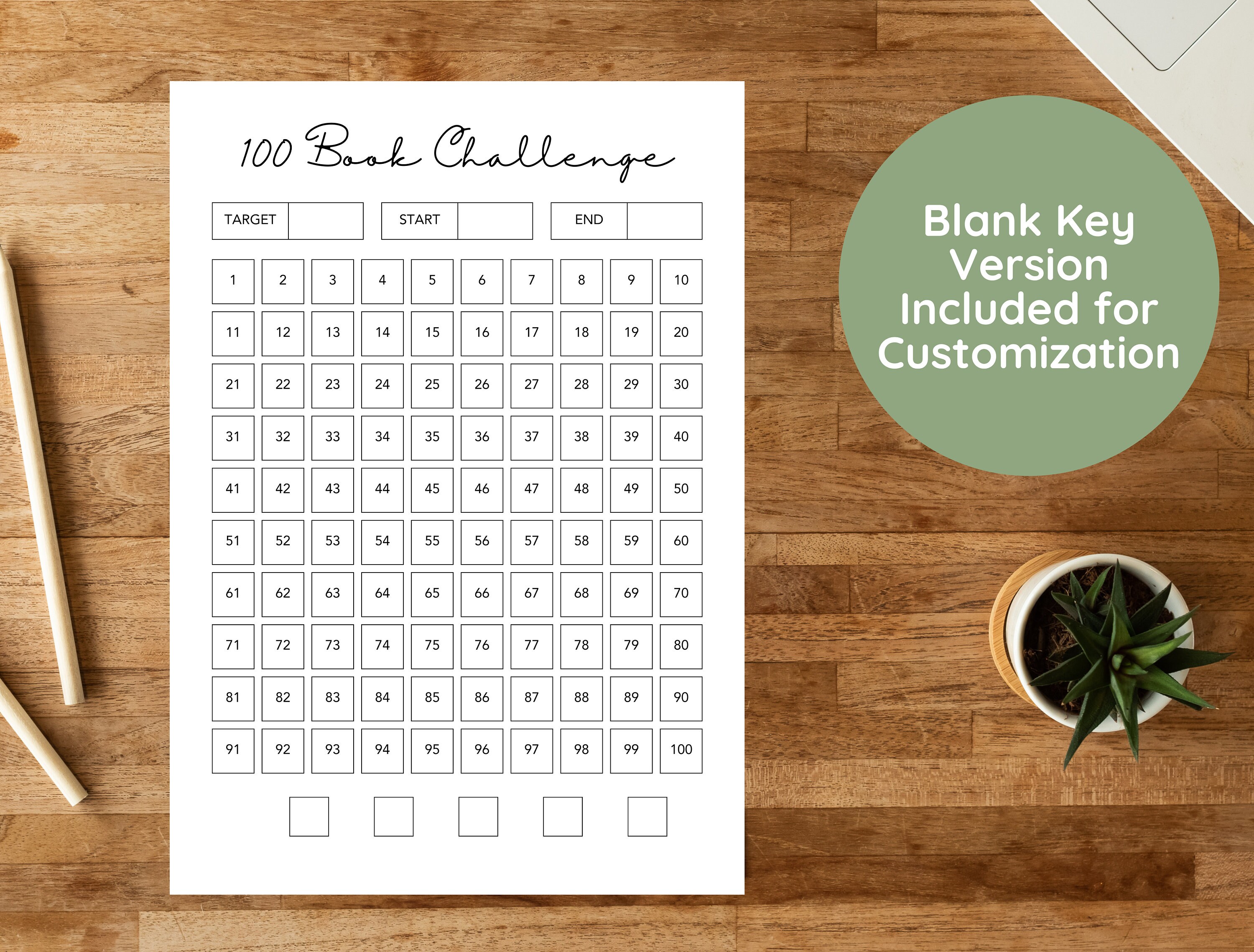 100 Book Challenge Printable PDF | Book Rating | Reading Tracker Log ...