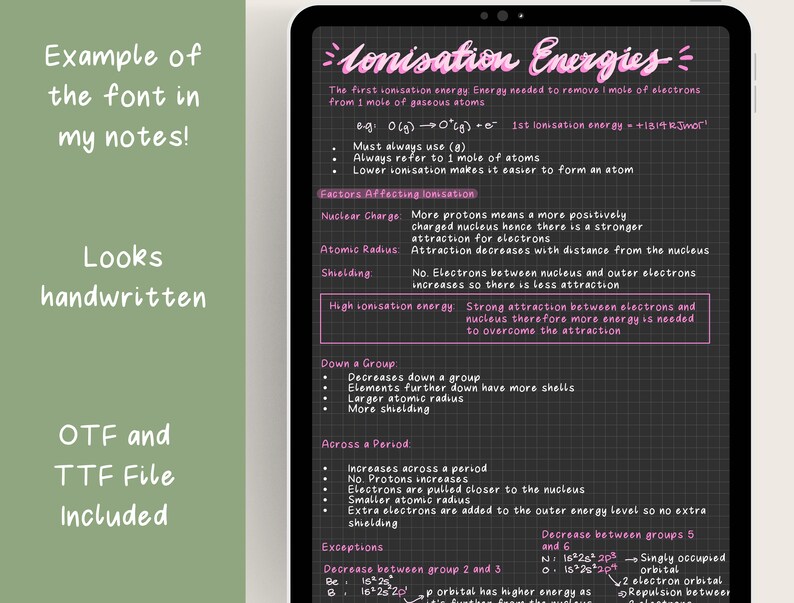 My Handwriting Font Extended | Cute Neat Handwriting | OTF | TTF ...