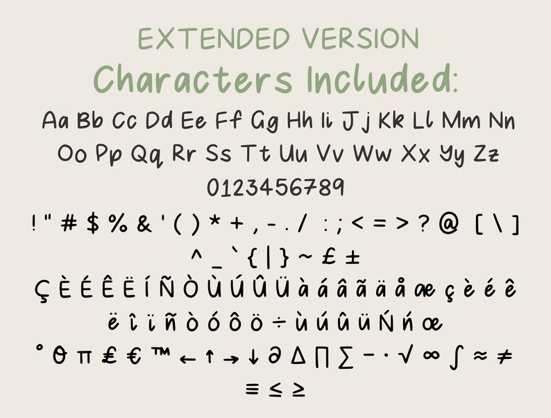 My Handwriting Font Extended | Cute Neat Handwriting | OTF | TTF ...