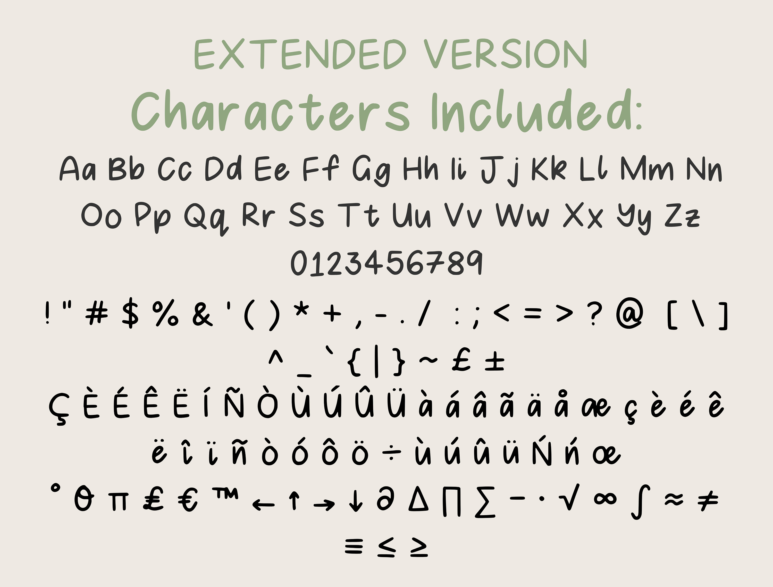 My Handwriting Font Extended | Cute Neat Handwriting | OTF | TTF ...