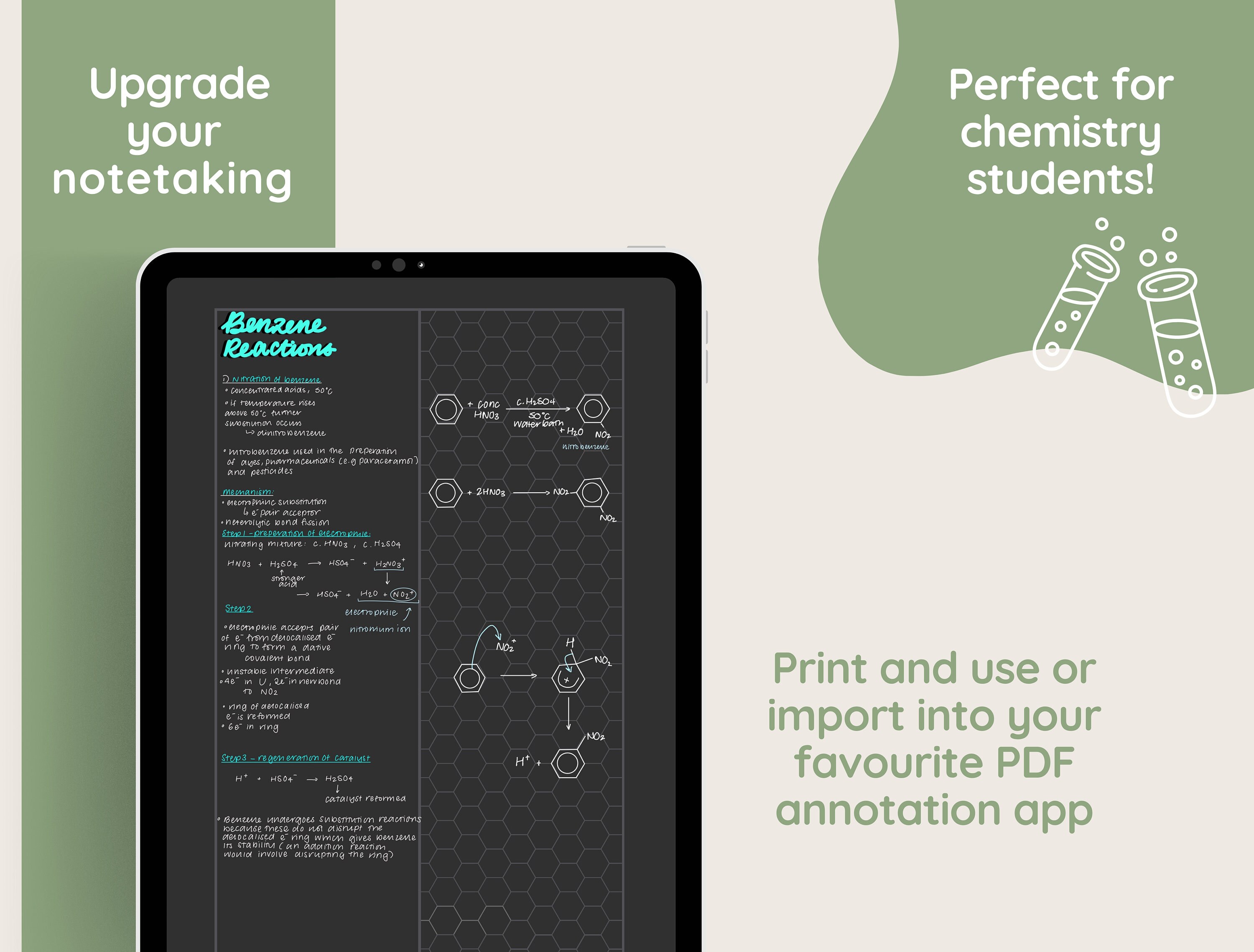 Hexagonal Paper Template | Goodnotes Template | A4 | Organic Chemistry ...
