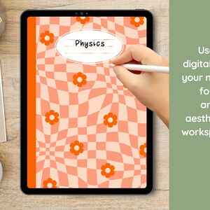 Groovy Retro Notebook Digital Notebook Covers | 16 Cute Fun Designs ...