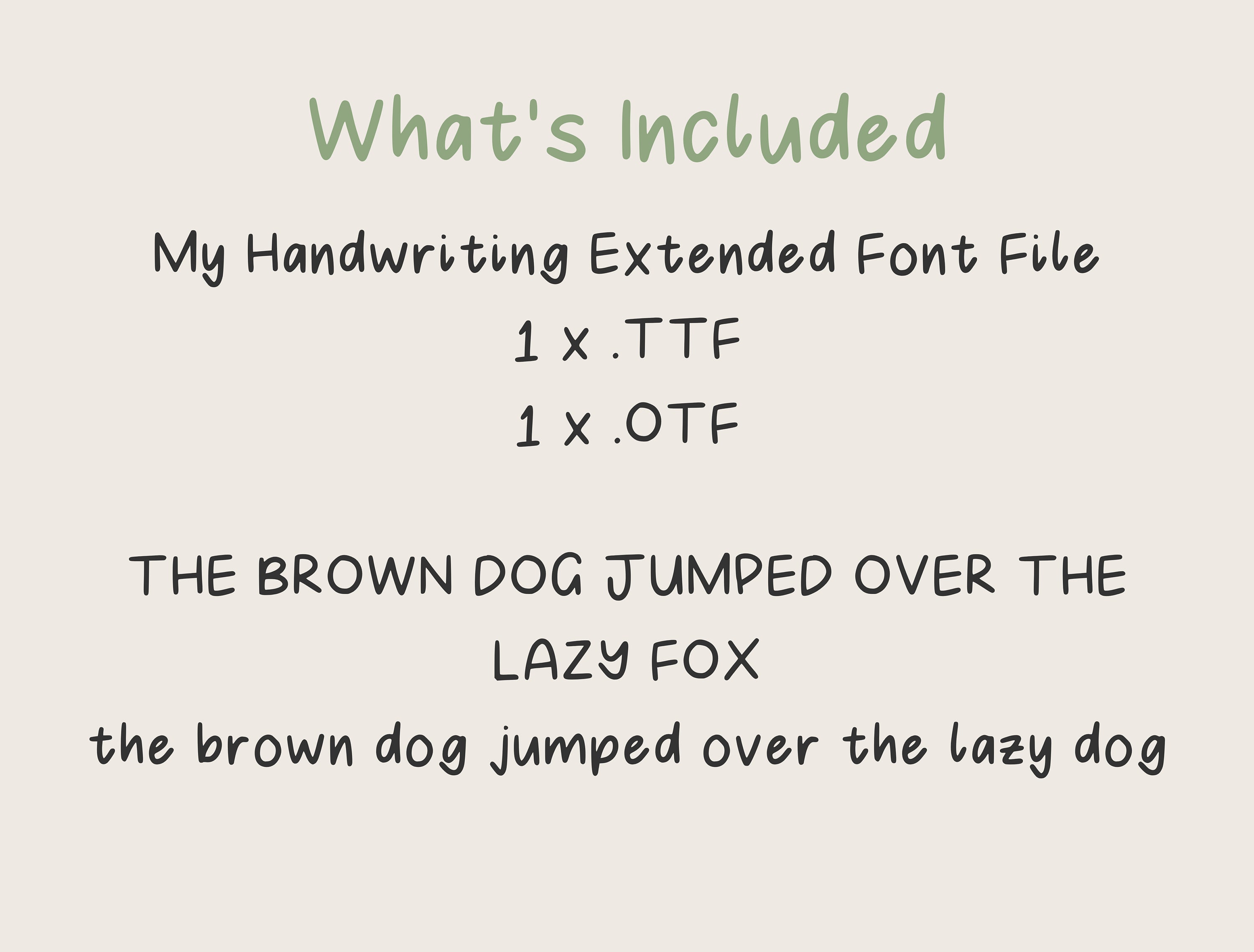 My Handwriting Font Extended | Cute Neat Handwriting | OTF | TTF ...