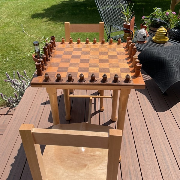 Chess Table and Chairs - Etsy