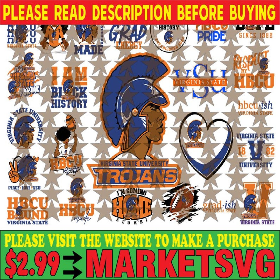 Virginia State University Svg, HBCU Svg Collections, HBCU Svg, Football ...