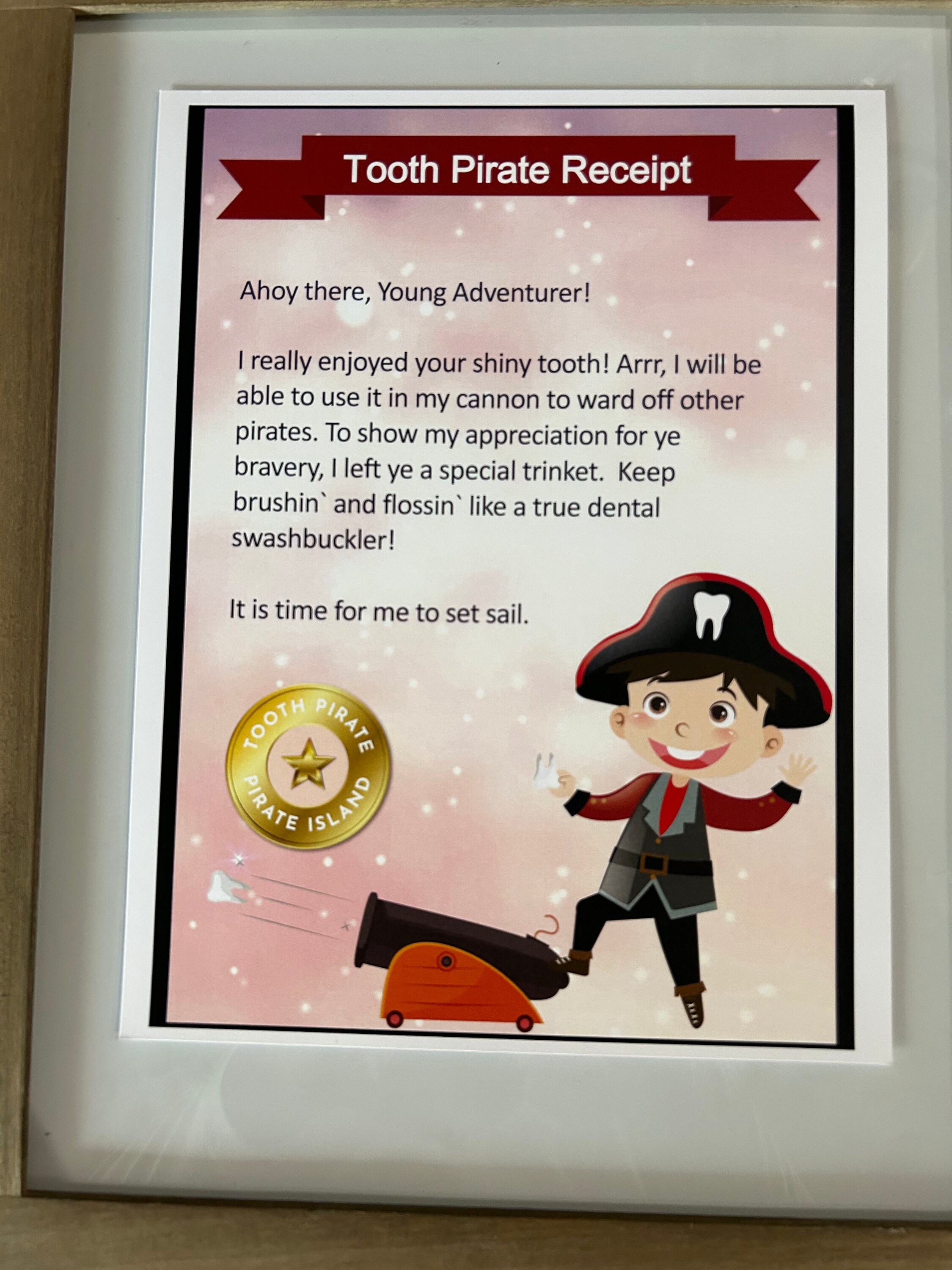 Tooth Pirate, Tooth Fairy Letter, Instant Download - Etsy