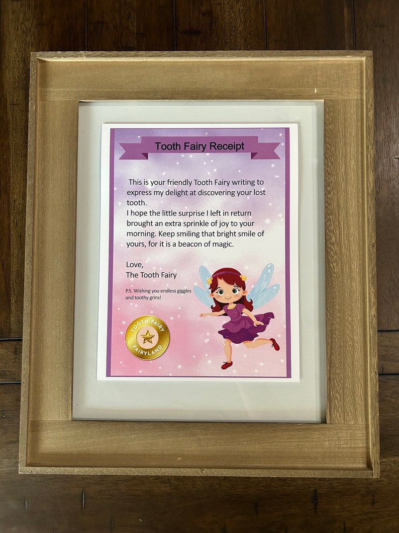 Tooth Fairy Letter, Tooth Fairy Receipt, Instant Download - Etsy