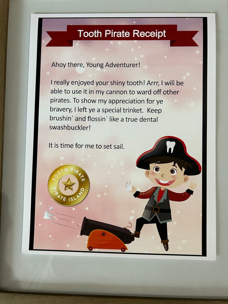 Tooth Pirate, Tooth Fairy Letter, Instant Download - Etsy