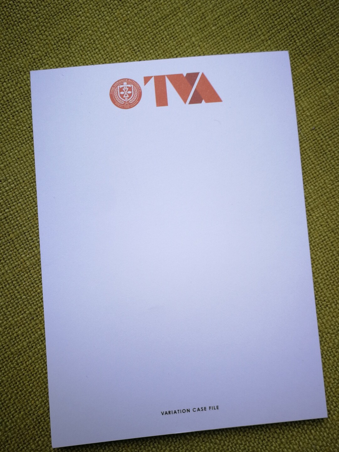 TVA Notepad (in A6) "variation Case File" Loki, Möbius, Marvel, MCU ...